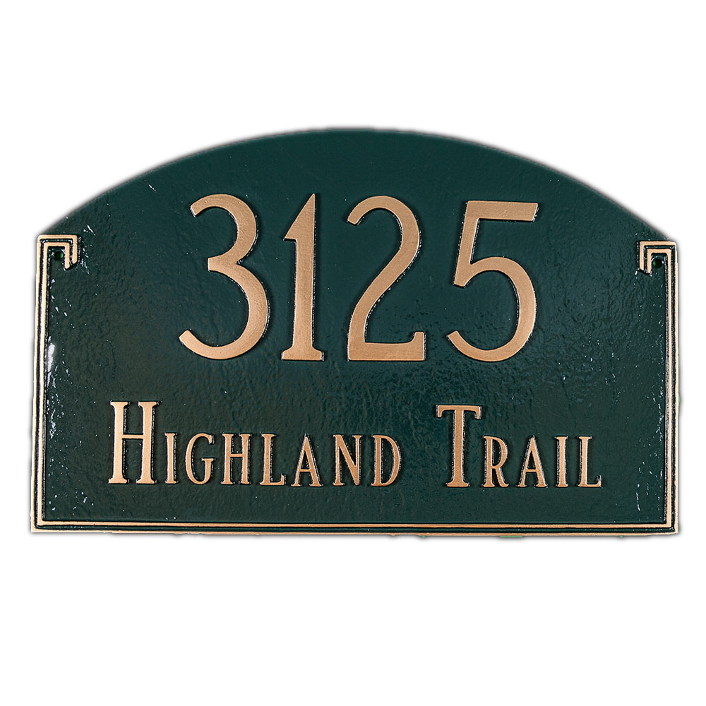 Arch Address Sign - Custom Street Number Plaque - Choose Your Size and ...