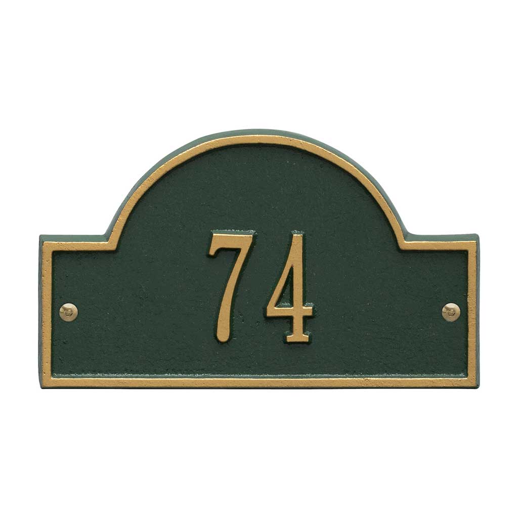 Small Metal Address Plaque - Arch Shape Unit Number Marker for Condo ...
