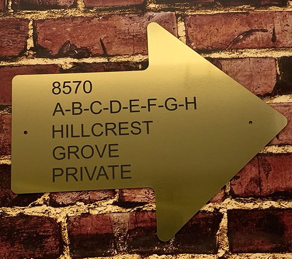 Arrow Shape Custom Sign