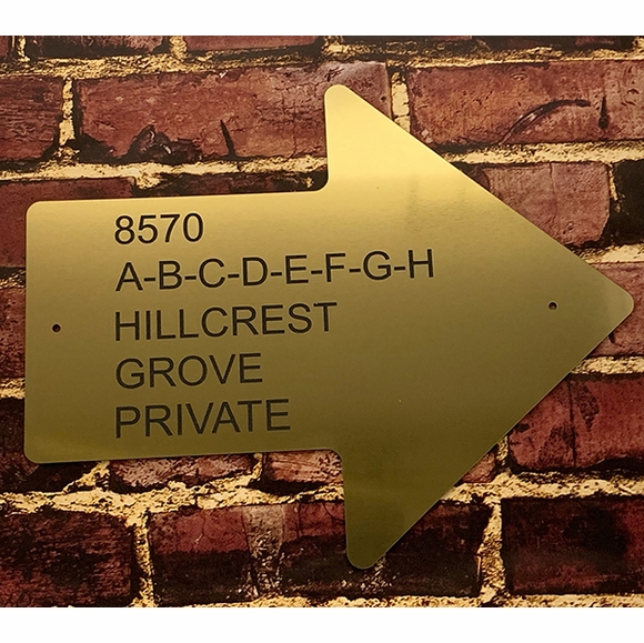 Arrow Shape Custom Sign