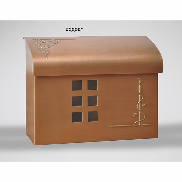 Arts & Crafts Wall Mailbox Brass