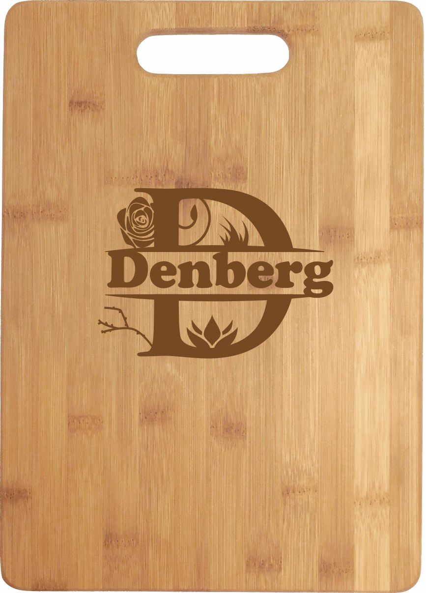 Monogrammed Cutting Board With Initial and Name