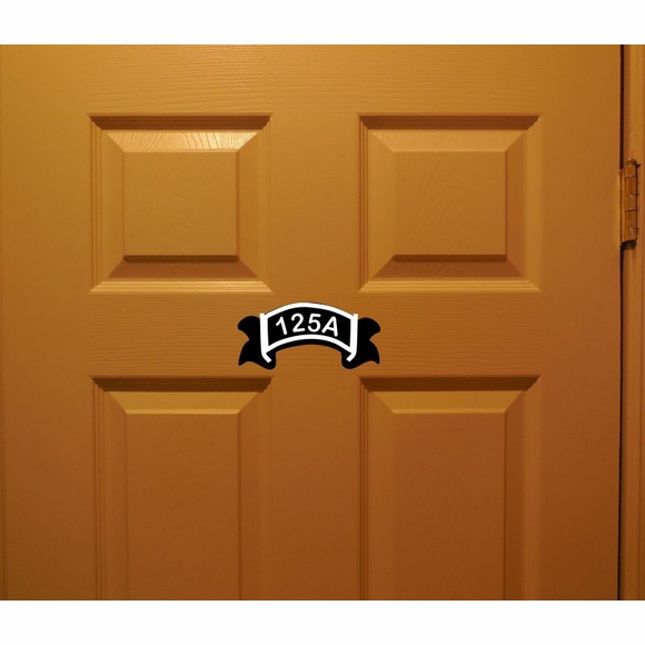Banner Shaped Door or Room Number Sign