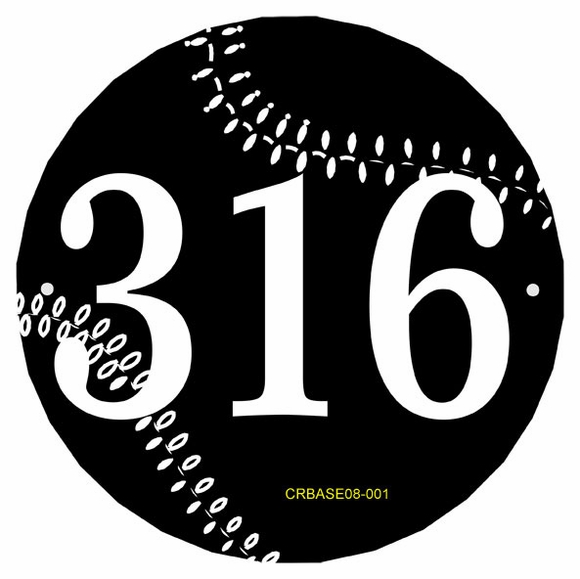 Baseball Shape Address Sign