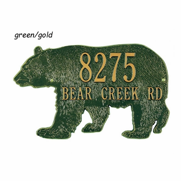 Bear Shape Address Plaque
