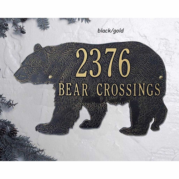 Bear Shape Address Plaque