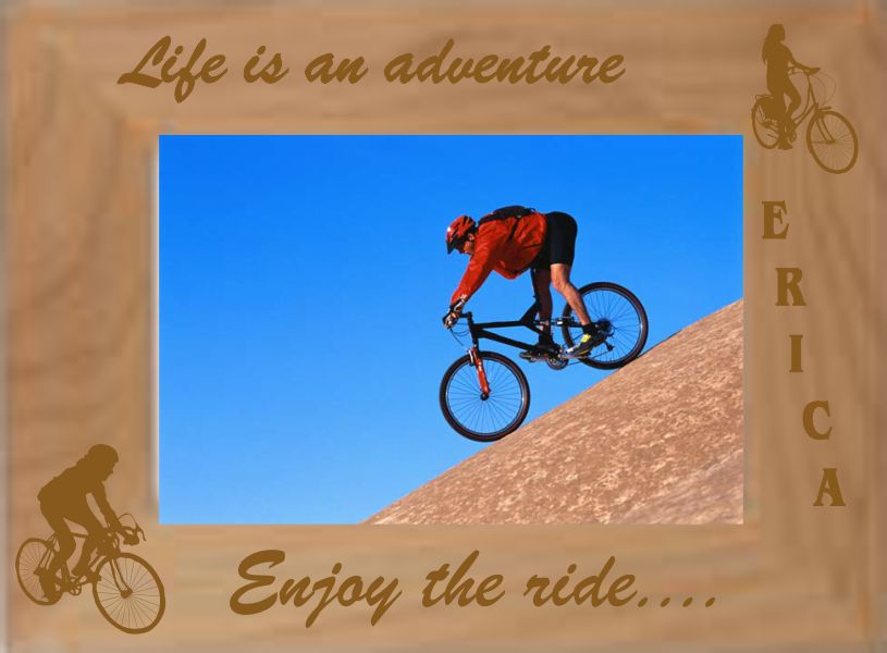 Personalized Custom Engraved Bike Ride Picture Frame - For Bicycle ...