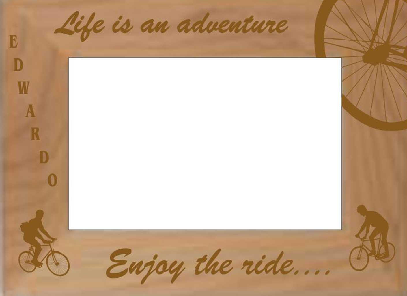 Personalized Custom Engraved Bike Ride Picture Frame - For Bicycle ...