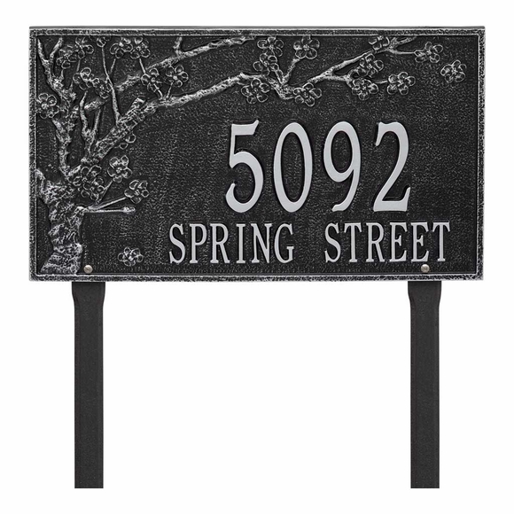 Blossoming Tree Address Plaque Displays Your House Number And Street ...