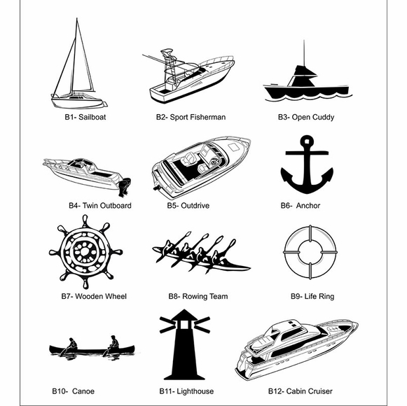 Boat & Nautical Theme Address Plaque