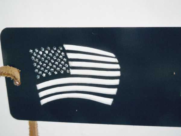 Bookmark with Laser Cut American Flag and Personalized Name