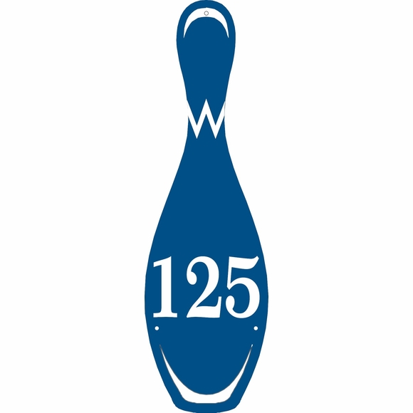 Bowling Pin Address Sign