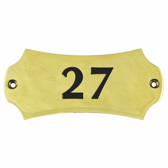 Brass Number Plaque - Miniature Room Number Sign