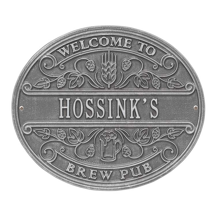 Personalized Welcome To Brew Pub Sign With Name