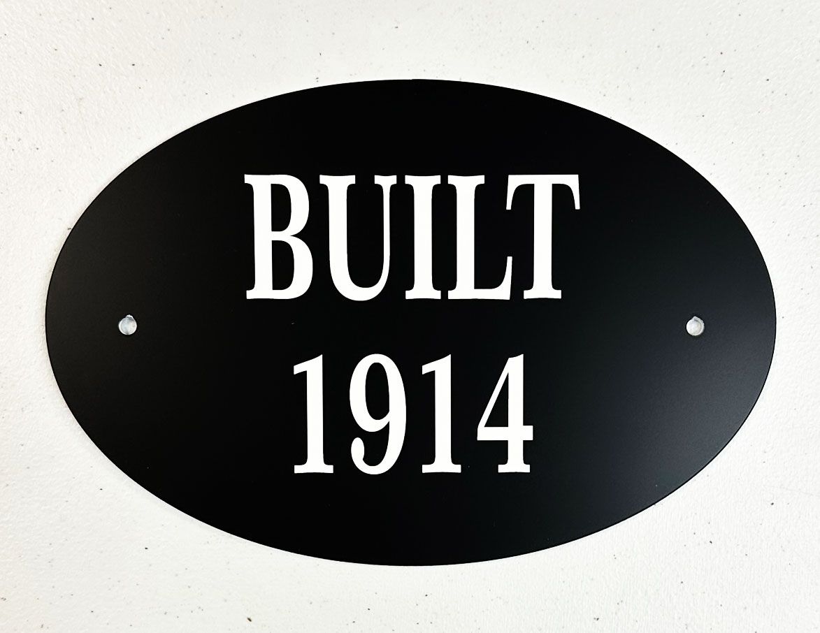 Year Built Plaque Founded, Circa, Est Sign
