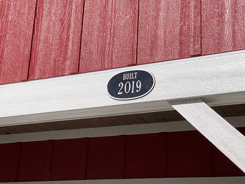 Year BUILT Sign - Custom Metal Plaque