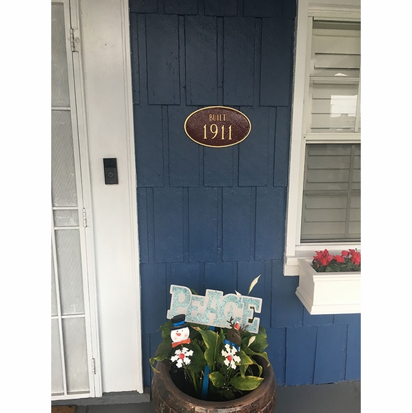 BUILT Year Historic Property Plaque