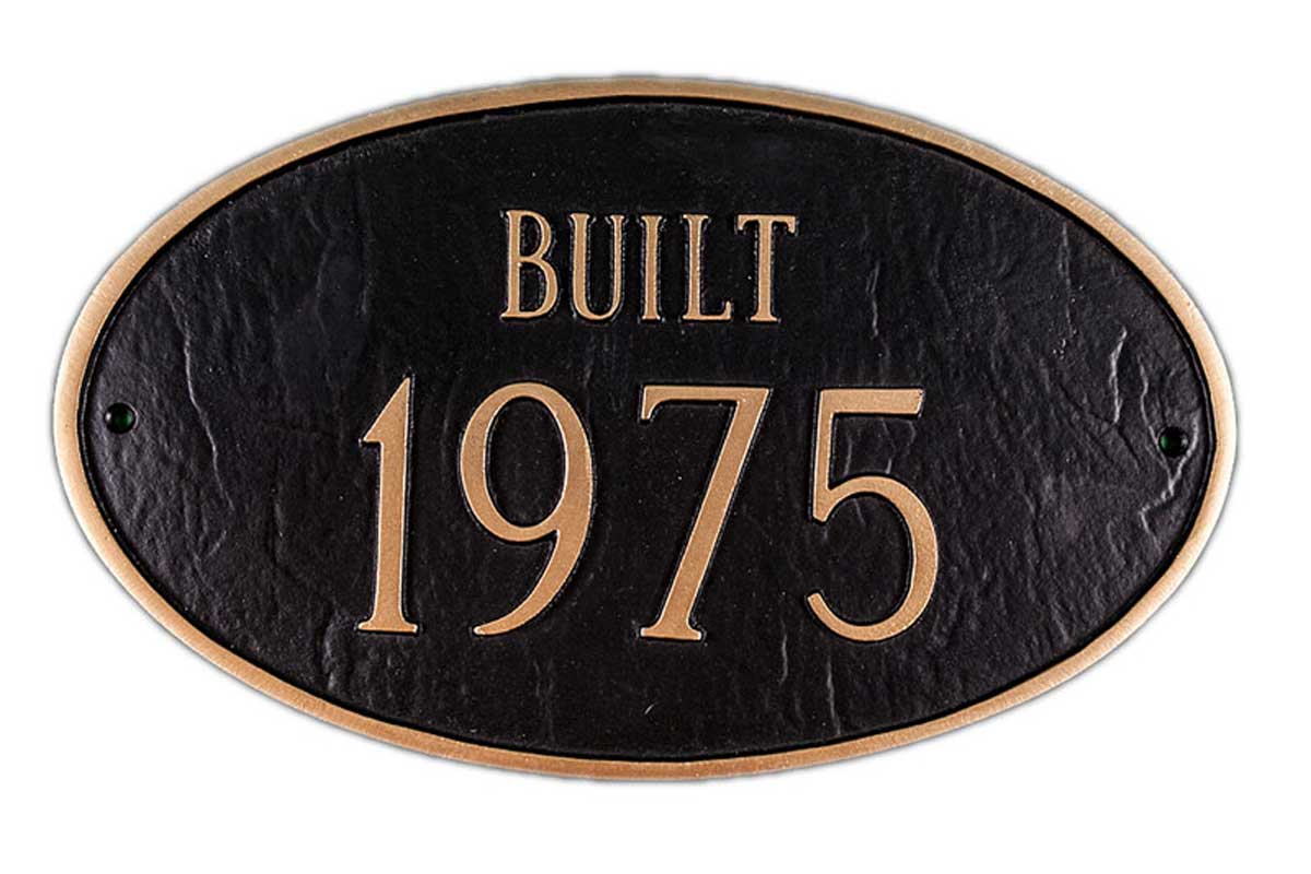 BUILT Year Historic Property Plaque