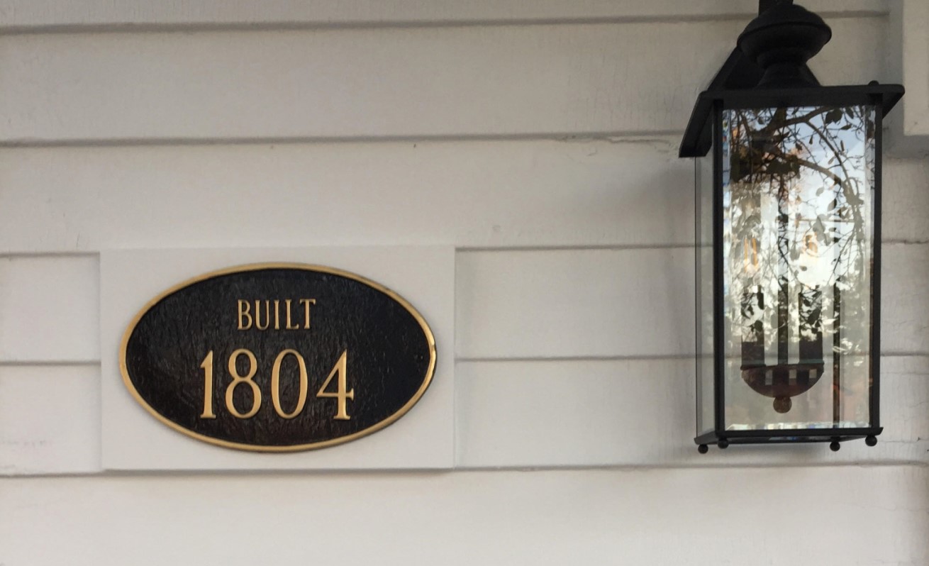 BUILT Year Historic Property Plaque