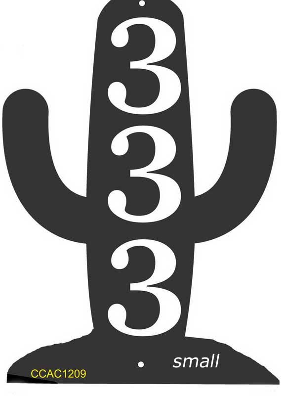 Cactus Shape Address Plaque - Southwestern Theme House Number Sign
