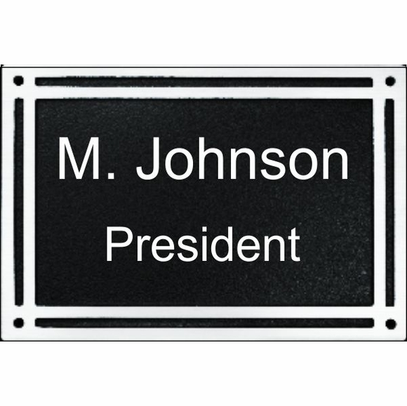 Cast Aluminum Plaque with Acrylic Sign Insert