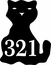 Cat Silhouette Address Sign - Personalized House Number Plaque with ...