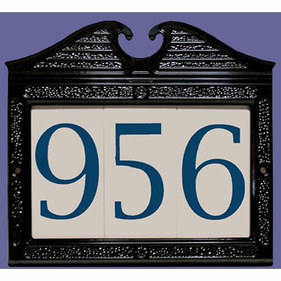 Ceramic Address Number in Regency Frame