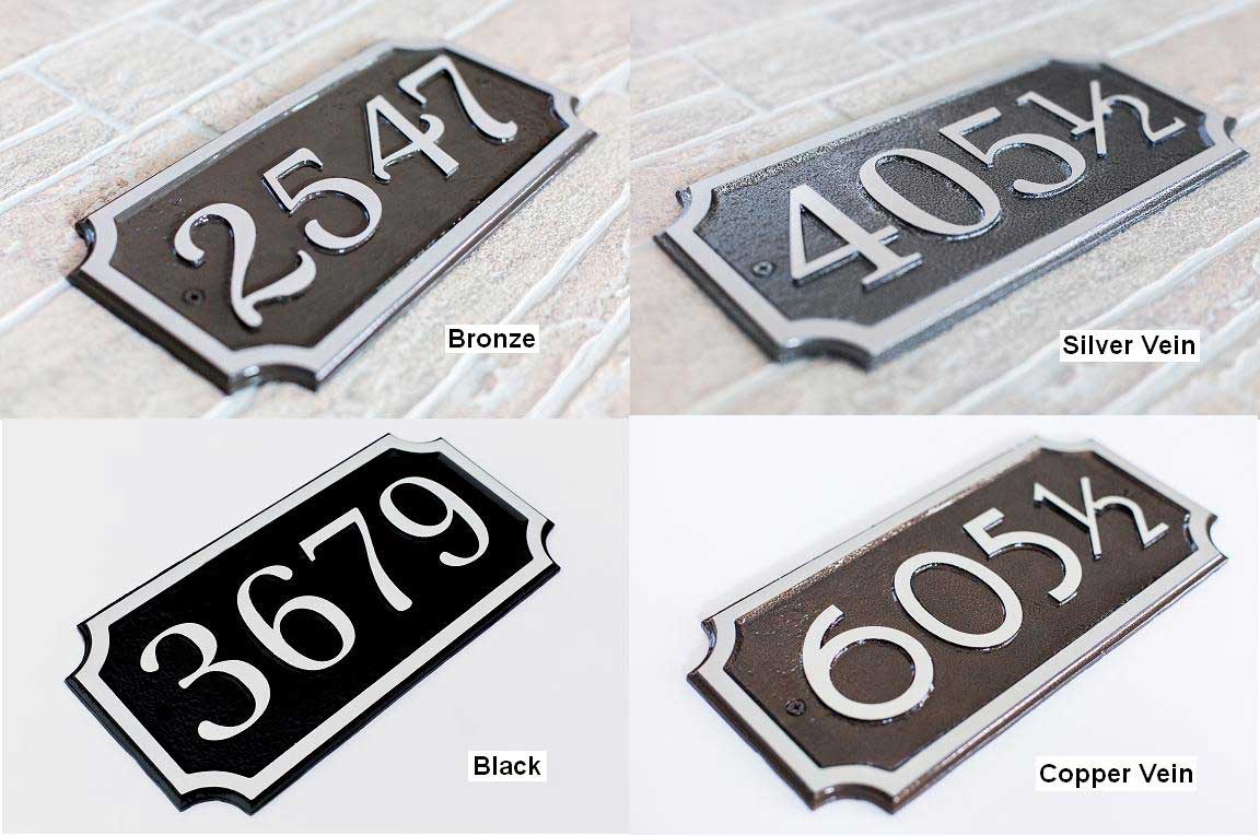House Number Plaque With Traditional, Modern, or Designer Numbers