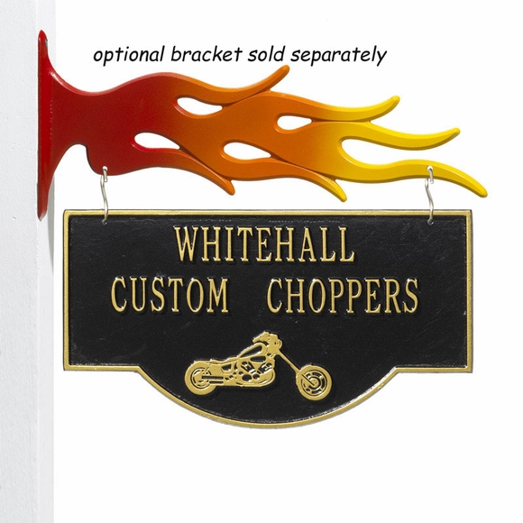 Chopper Motorcycle Plaque Hanging Sign