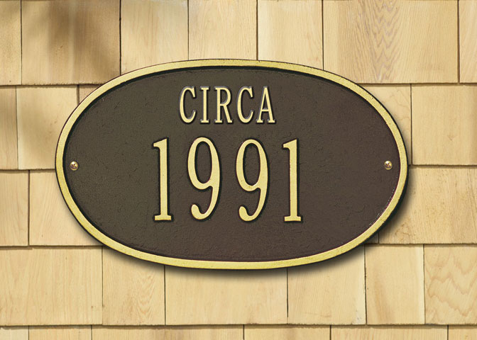 CIRCA Sign Historic Date Plaque