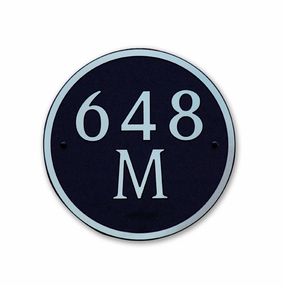 Circle House Number Sign