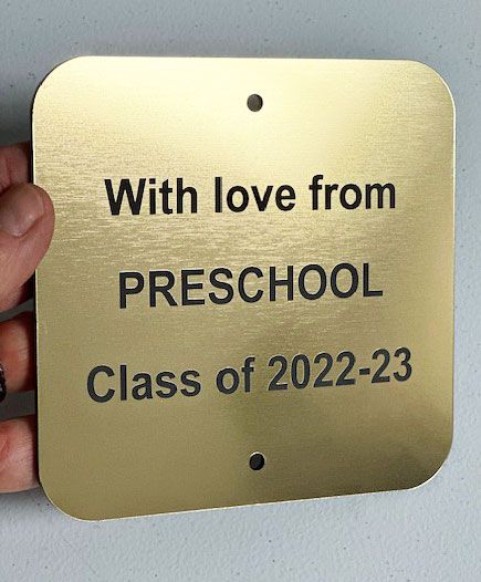 Class Sign Teacher Gift - Small Recognition Plaque For Wall, Lawn, or ...