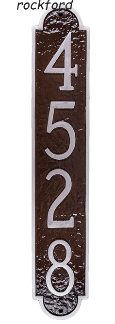 Column Address Plaque - Vertical House Number Sign