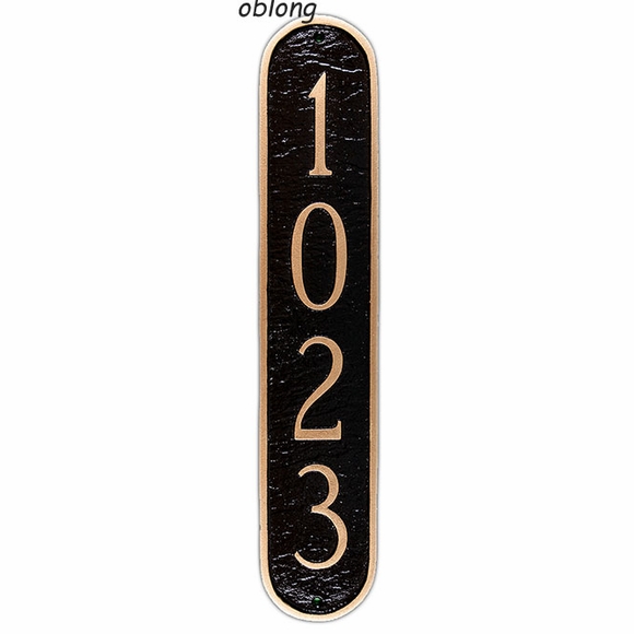 Column Address Plaque - Vertical House Number Sign