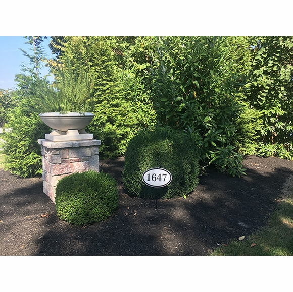 Oval Reflective House Number Sign