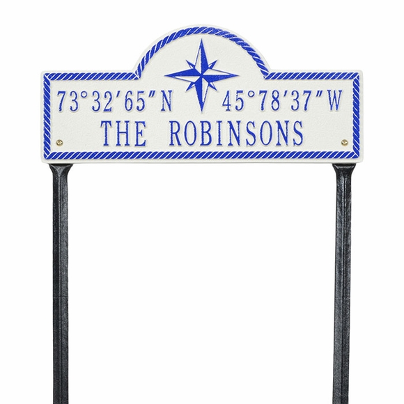 Coordinates Address Plaque With Your Name, Longitude, and Latitude