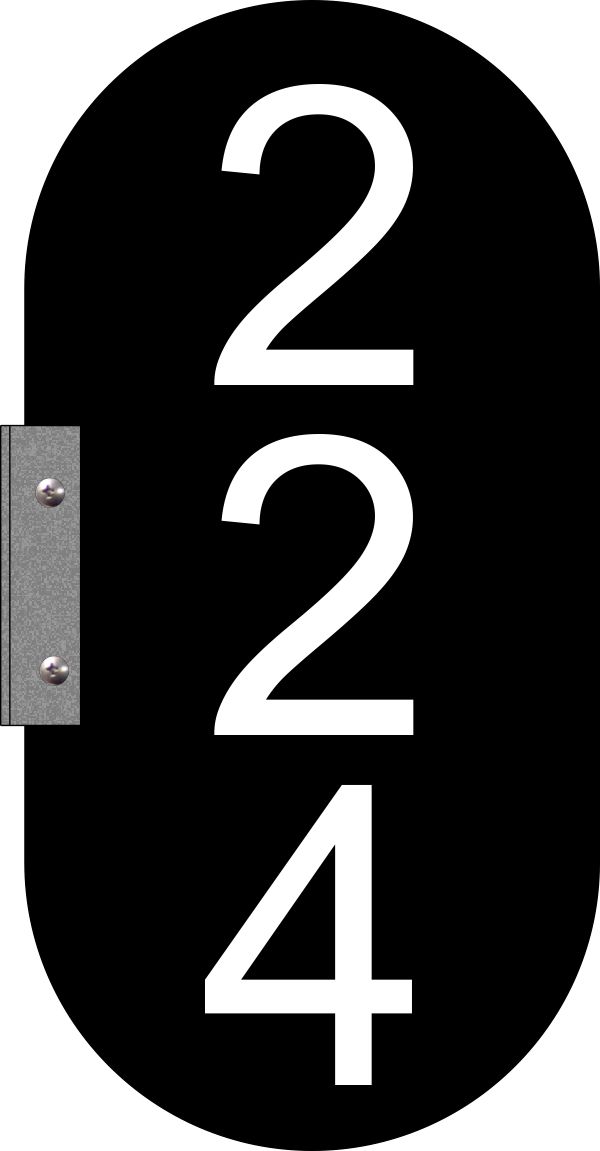 Vertical Sign, Two Sided - Hallway Corridor Plaque or House Number With ...