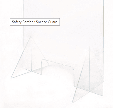 Counter Barrier, Sneeze Guard, Plexiglass Safety Shield - Freestanding ...