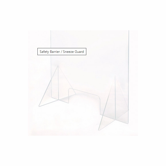 Counter Barrier, Sneeze Guard, Plexiglass Safety Shield - Freestanding ...