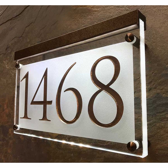 Crystal Illuminated House Marker