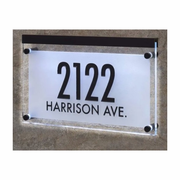 Crystal Illuminated House Marker - Lighted Address Sign