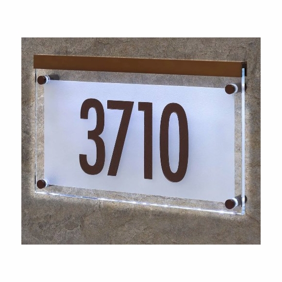 Crystal Illuminated House Marker - Lighted Address Sign