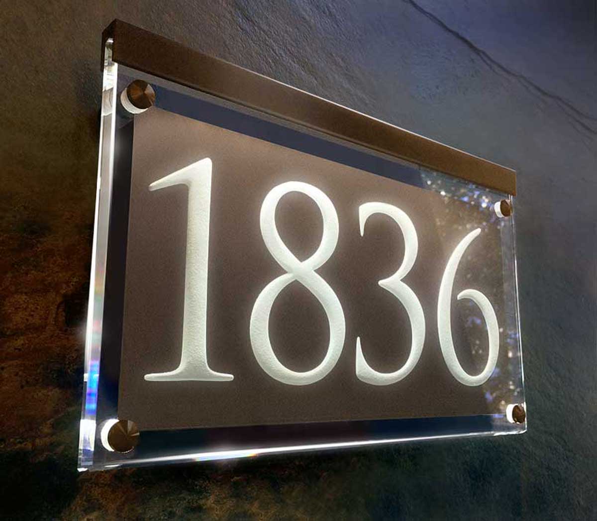 Crystal Illuminated Address Plaque