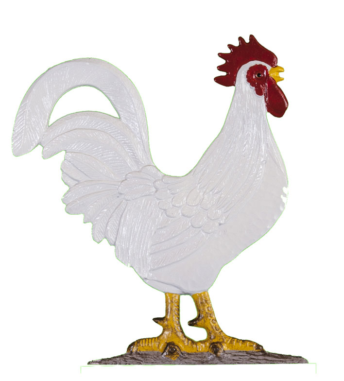 Mailbox Topper Address Plaque With Rooster Ornament On Top