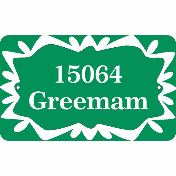 Custom 2 Line Sign with Ribbon Border