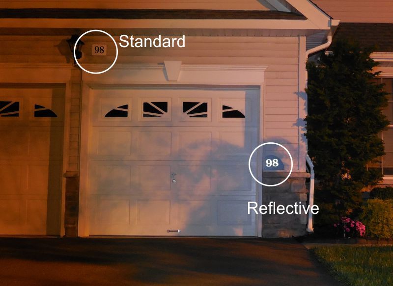 Reflective Address Sign