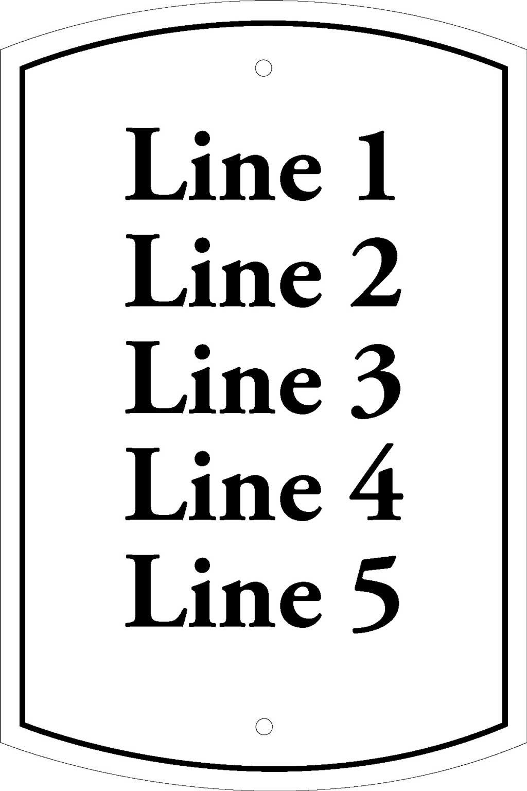 Custom Metal Sign - Up To 5 Lines For Multi Unit Address Numbers, Room ...