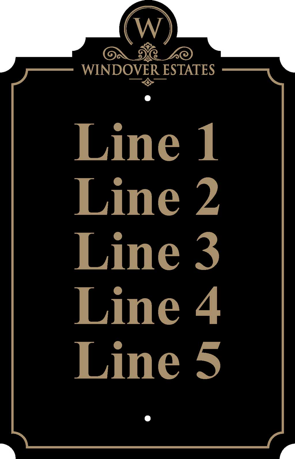 Large Custom Sign with Monogram - For Business or Community Name, Multi ...