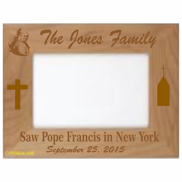 Custom Engraved Personalized Pope Francis Picture Frame