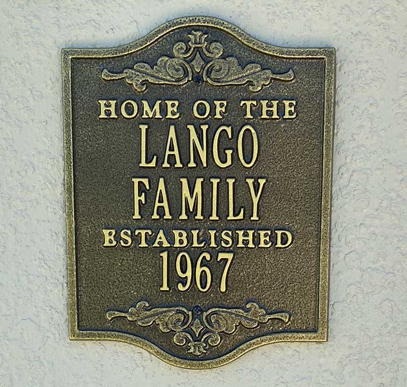 Home Of The Family Name With Established Year Plaque - Custom Metal Sign